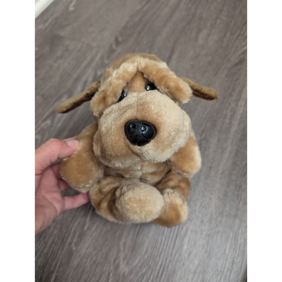 Toys | Vtg Plush Puppy Dog Raffoler 1986 Stuffed Animal Droopy Brown ...